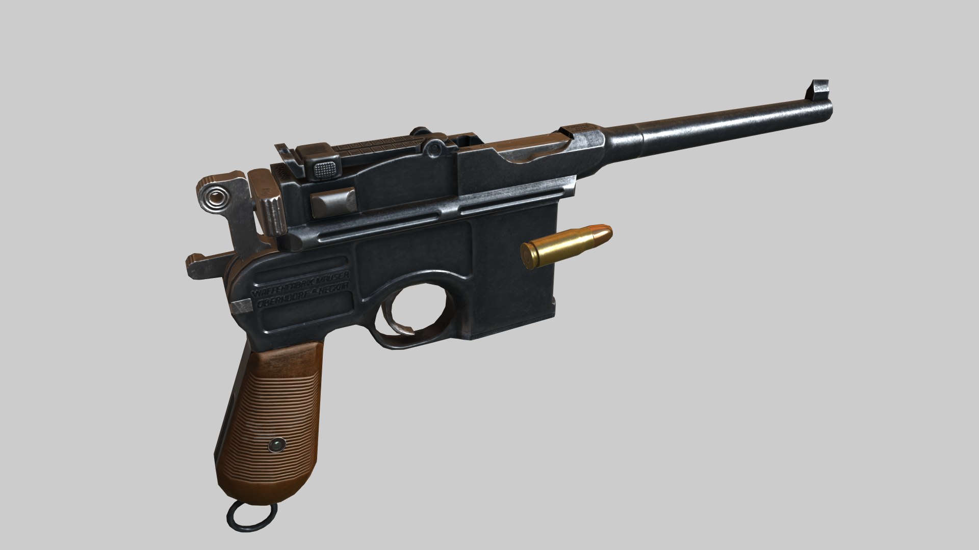 3d Mauser C96 Pbr