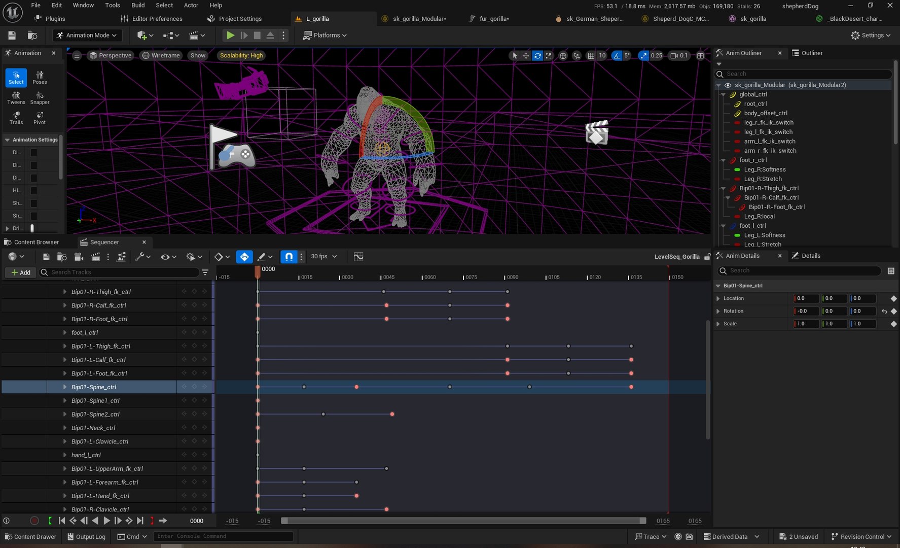 UE5 Gorilla Rigged Fur Model - TurboSquid 2411931