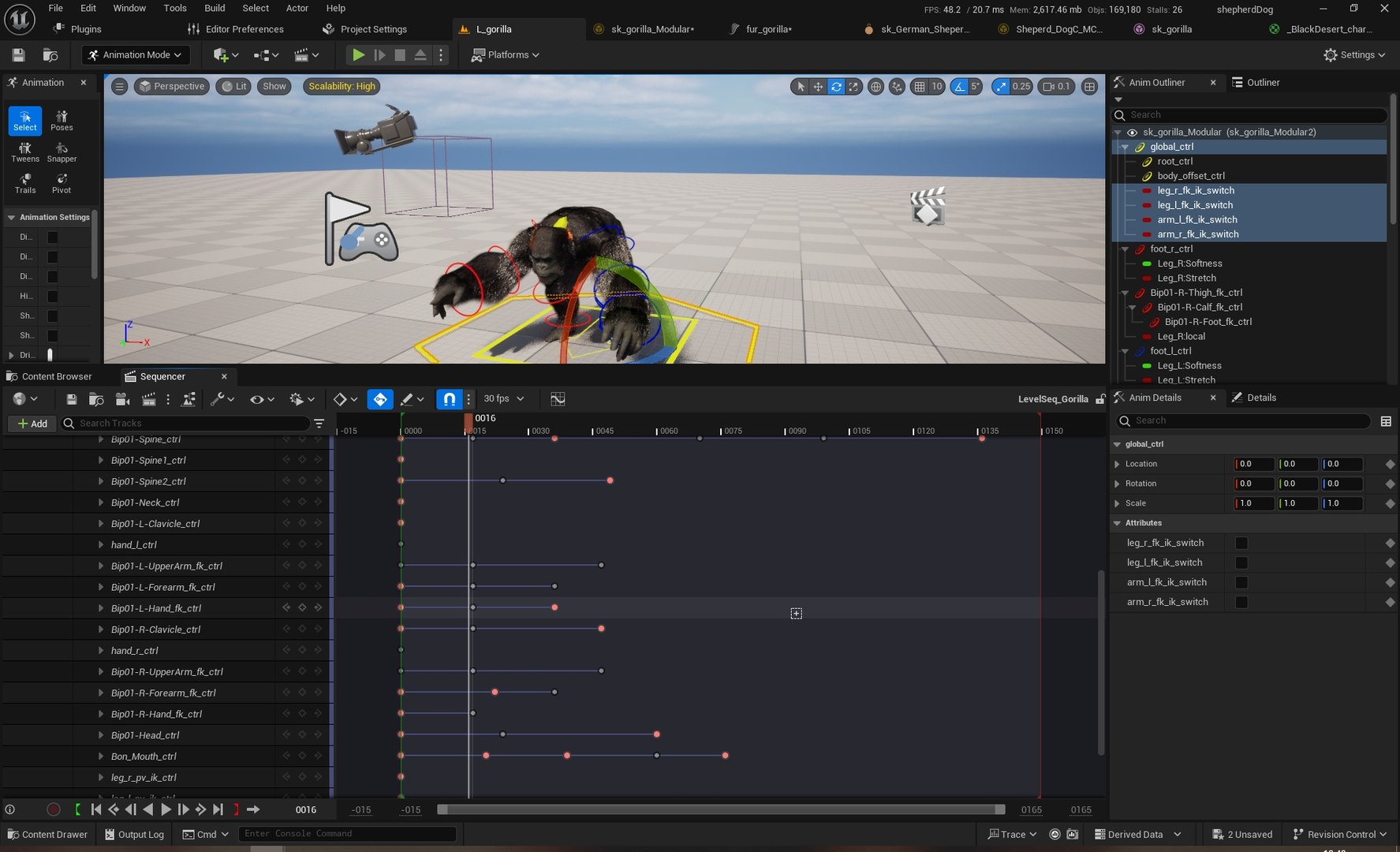 UE5 Gorilla Rigged Fur Model - TurboSquid 2411931