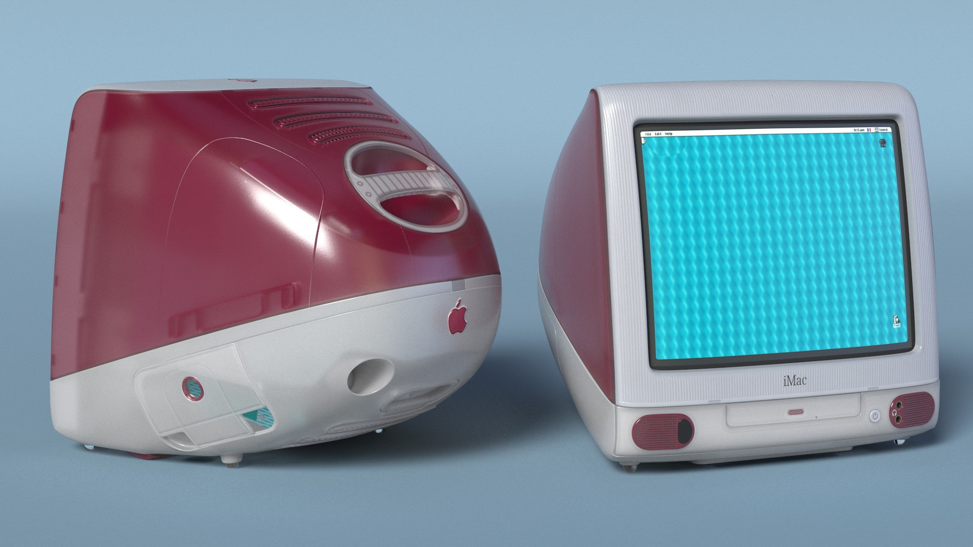 3D Model Apple IMac G3 Red - TurboSquid 2382843