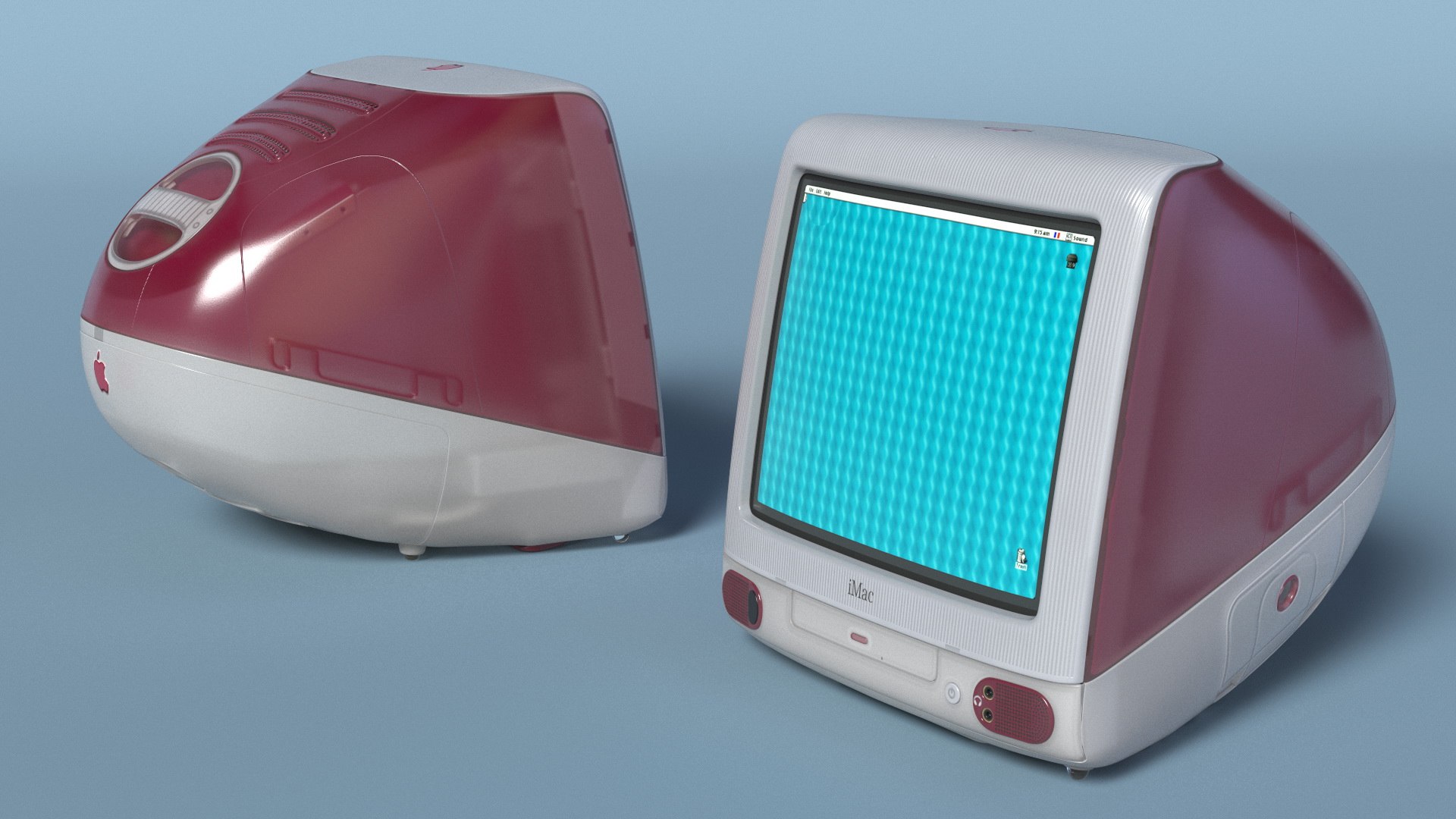 3D Model Apple IMac G3 Red - TurboSquid 2382843