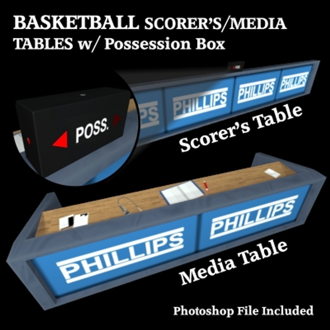 3ds Basketball Scorer Table Media