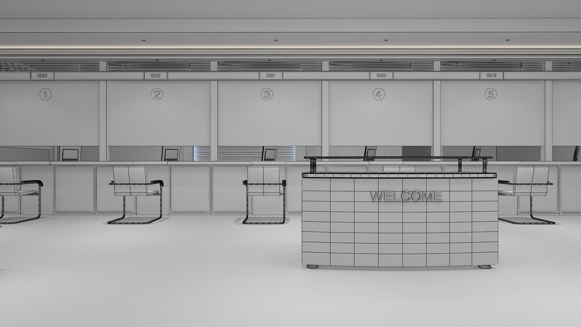 3D Bank Lobby 03 Model - TurboSquid 2106200