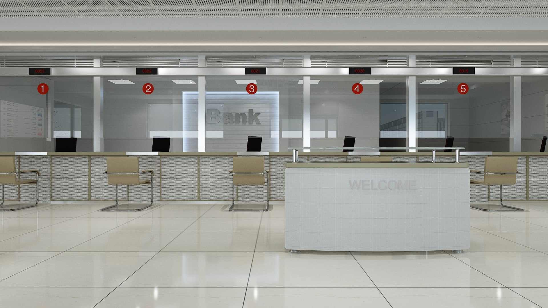 3D Bank Lobby 03 Model - TurboSquid 2106200
