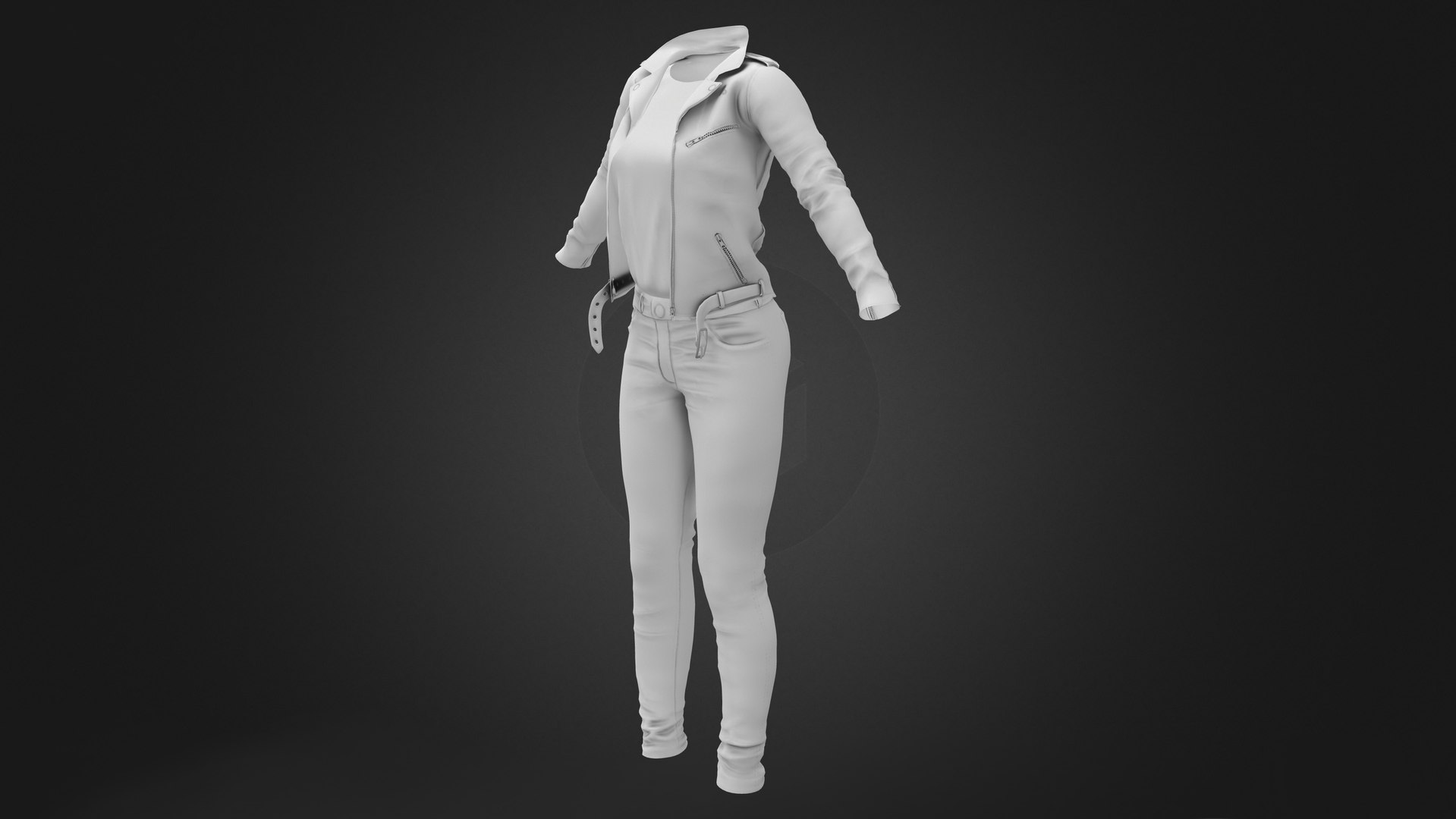 Rocker Girl Outfit Model - TurboSquid 1884527