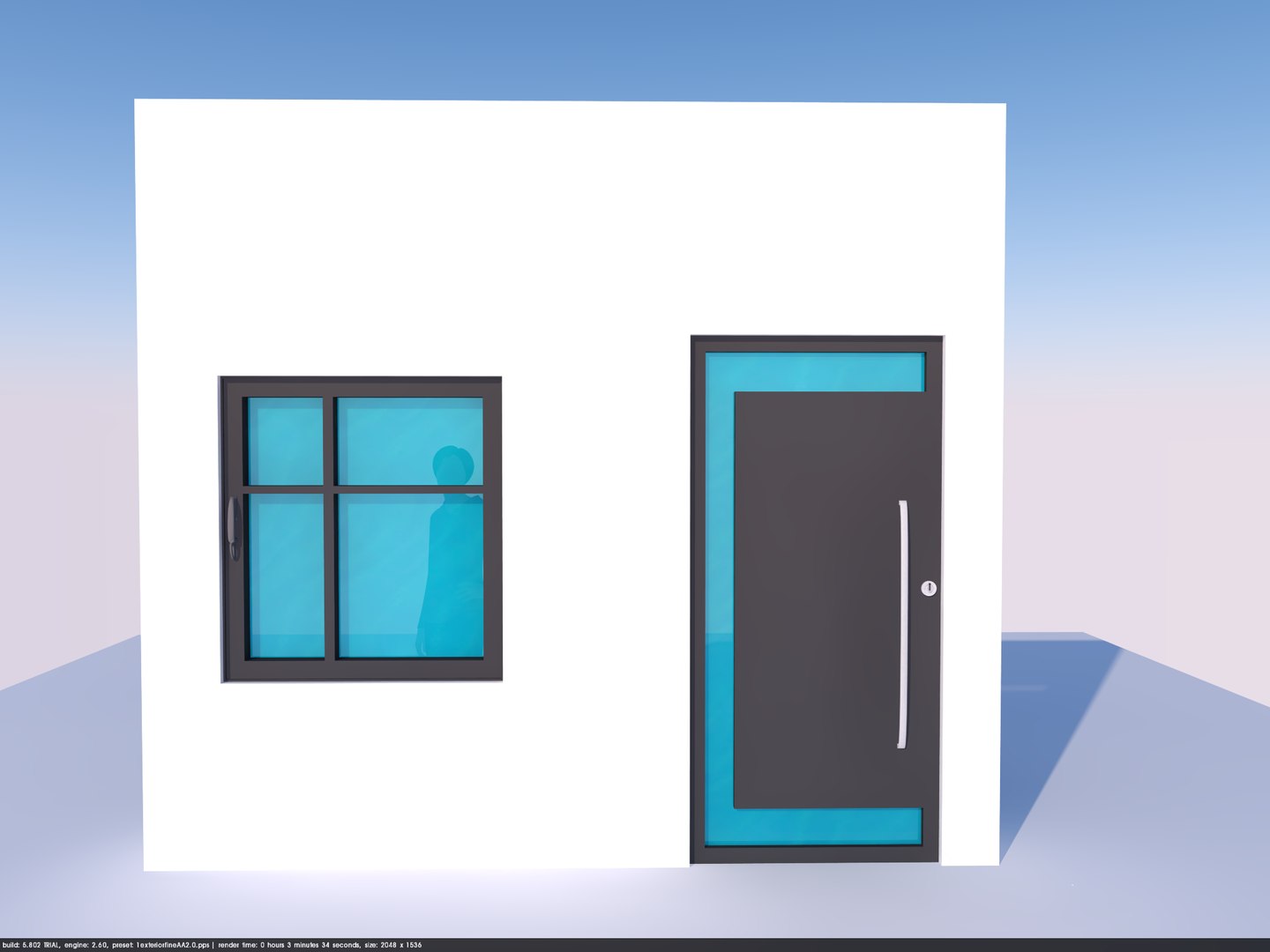 Free Simple Door Window 3D Model - TurboSquid 1287259