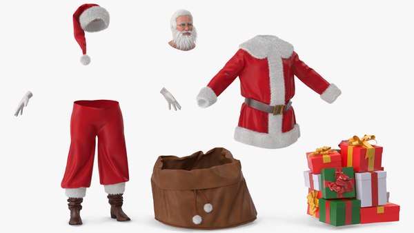 modelo 3d Papá Noel con Bolsa Abierta 2 - TurboSquid 2210118