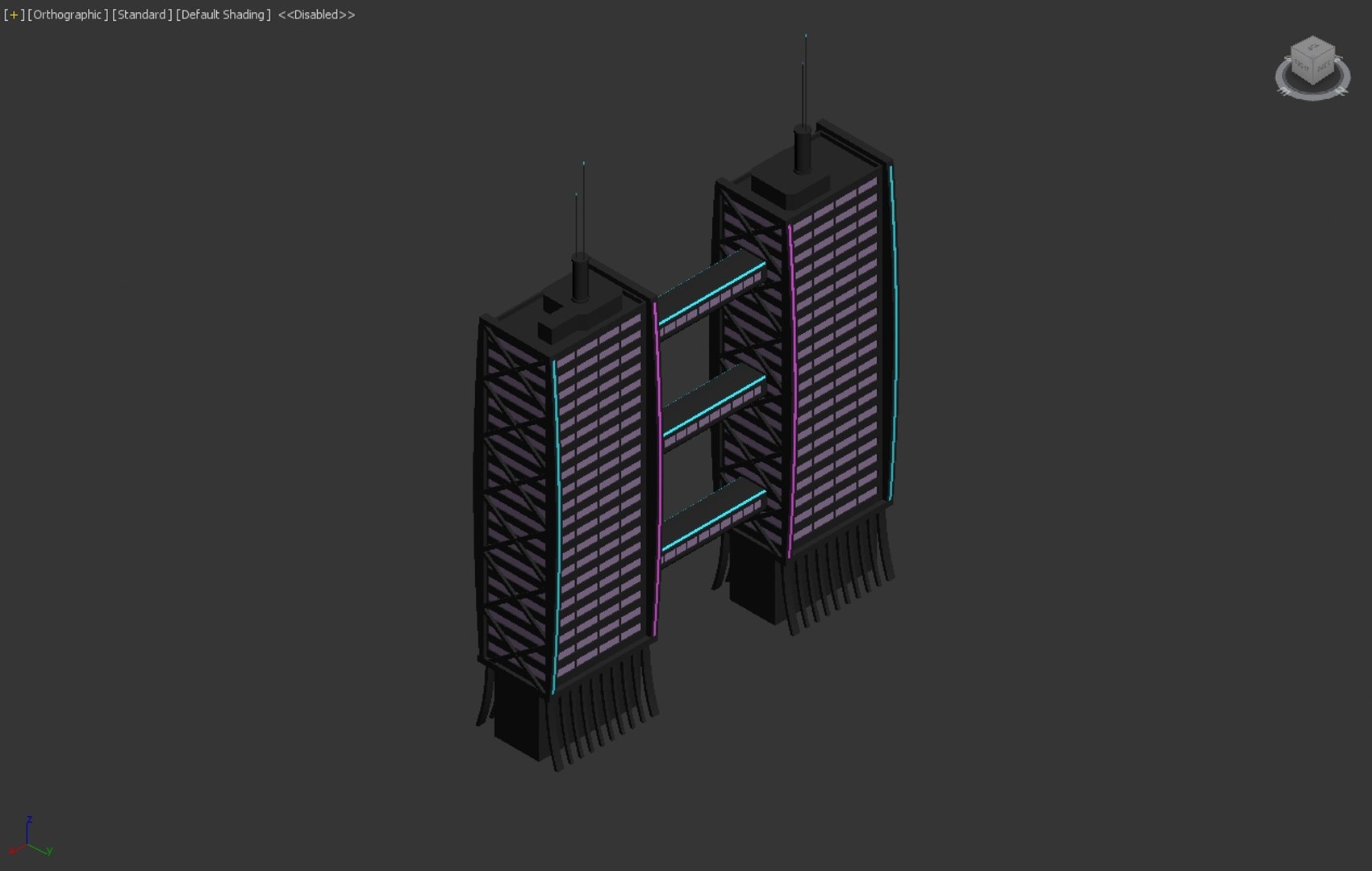 Neon City Buildings 3D Model - TurboSquid 1392909