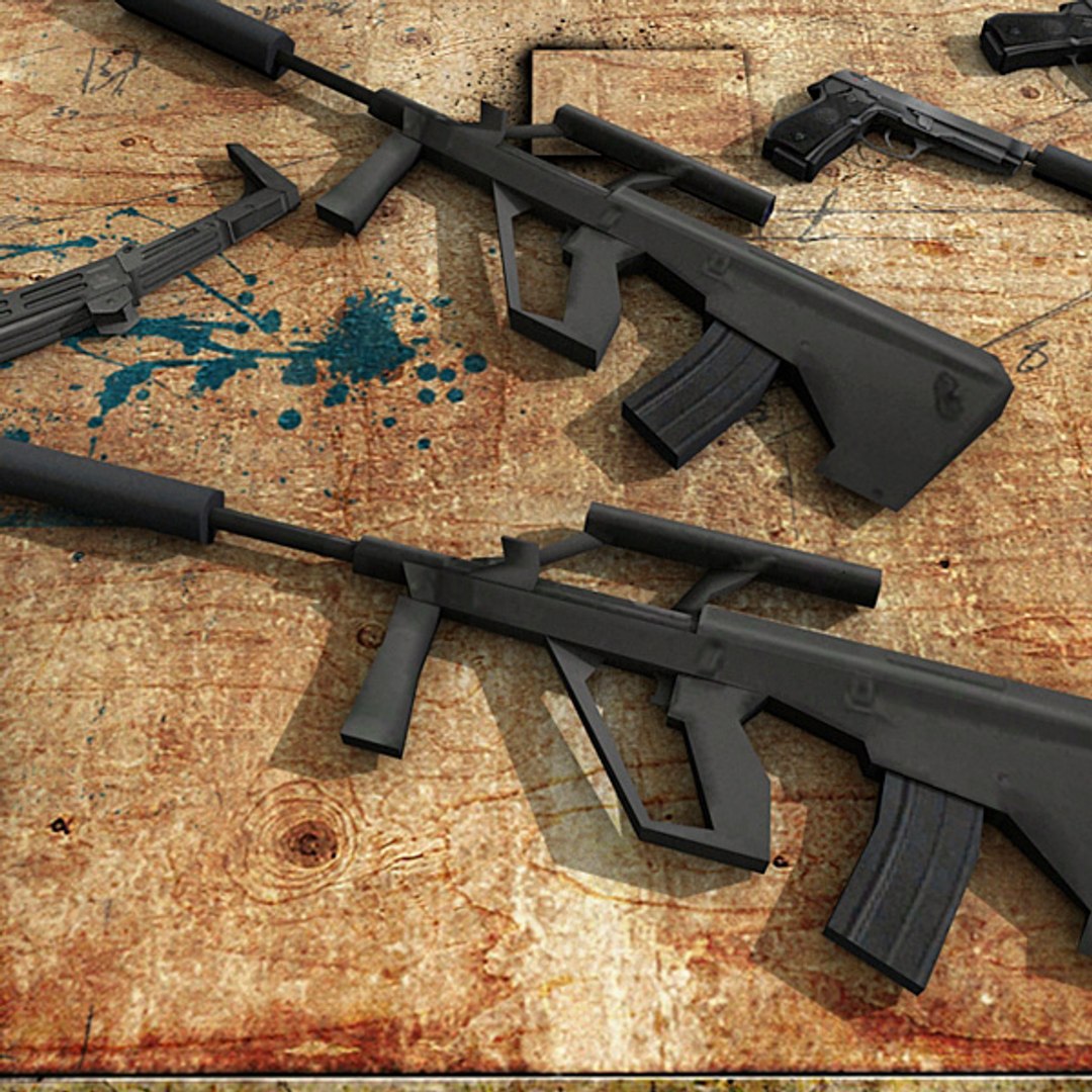 3d Weapons Pack 01 Model