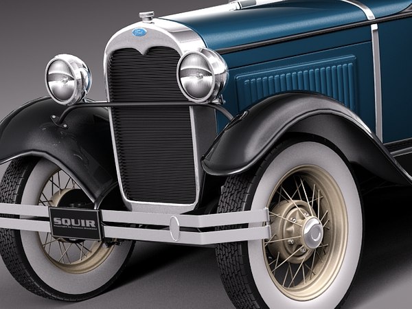 3d model car v8 antique 1930