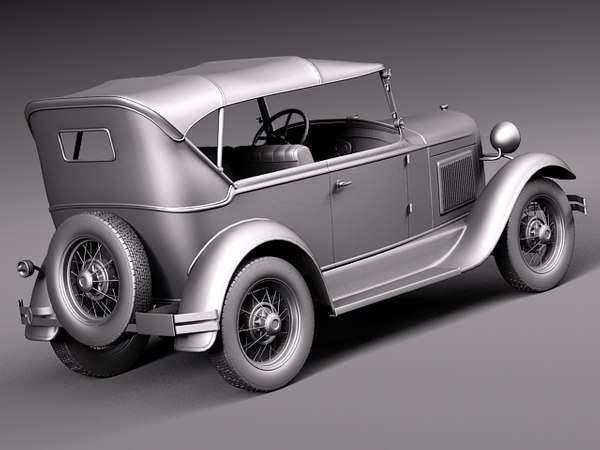 3d model car v8 antique 1930