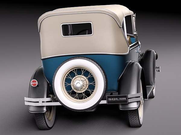 3d model car v8 antique 1930