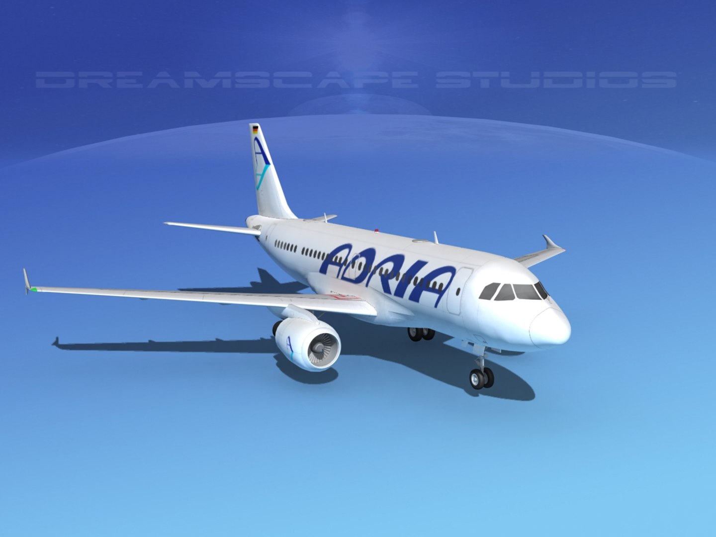 3d scale airbus a319 model