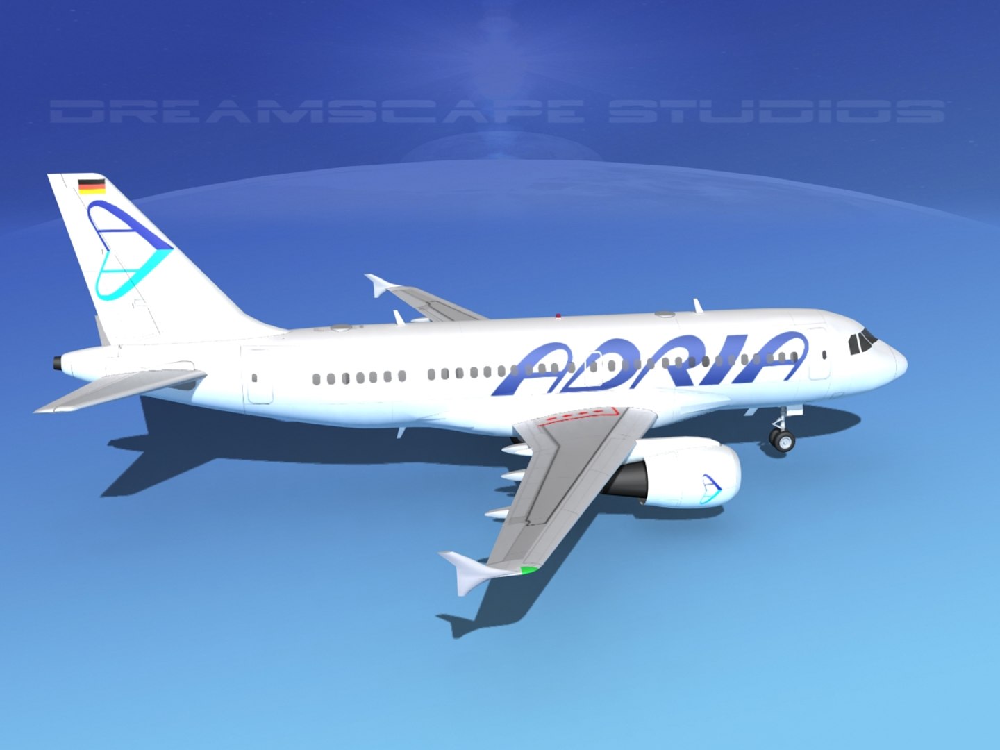 3d scale airbus a319 model