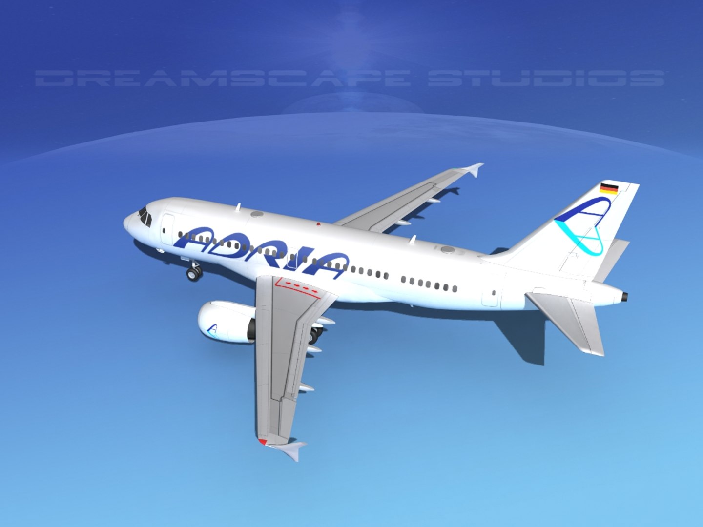 3d scale airbus a319 model