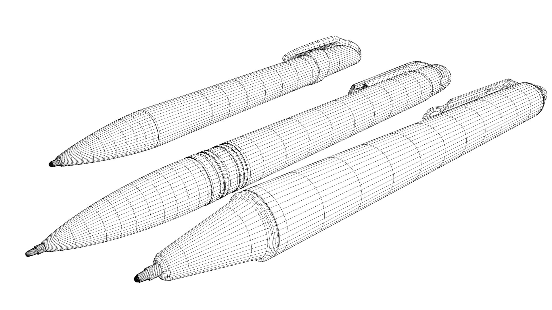 Pens 3D Model - TurboSquid 2348701