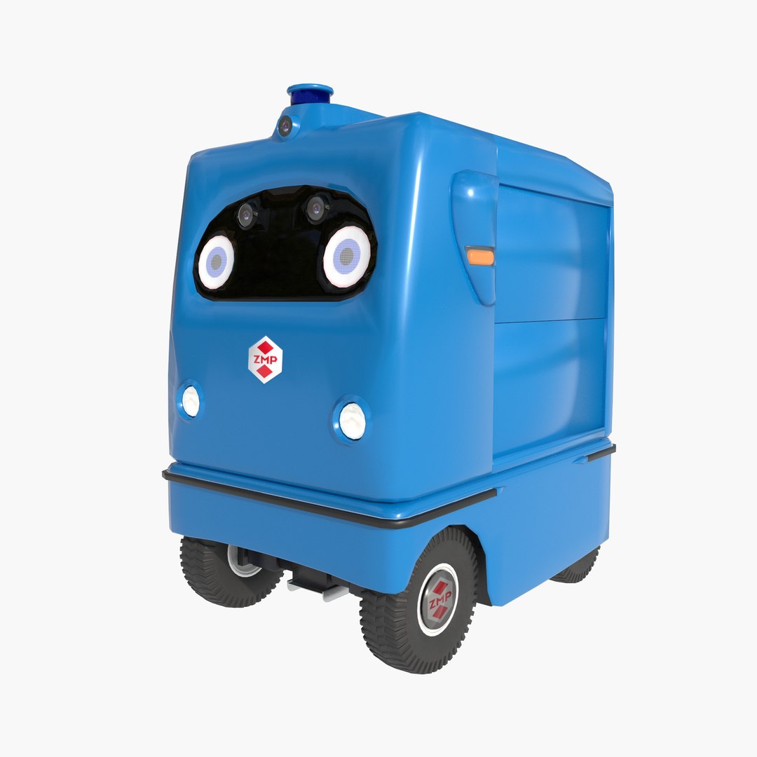 Japanese Delivery Robot Deliro With Downward Opening Doors 3D ...