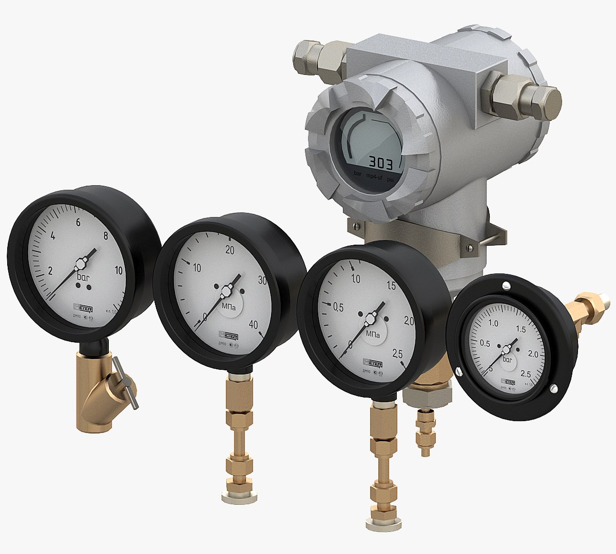 3D Manometer Meter Model - TurboSquid 1202538