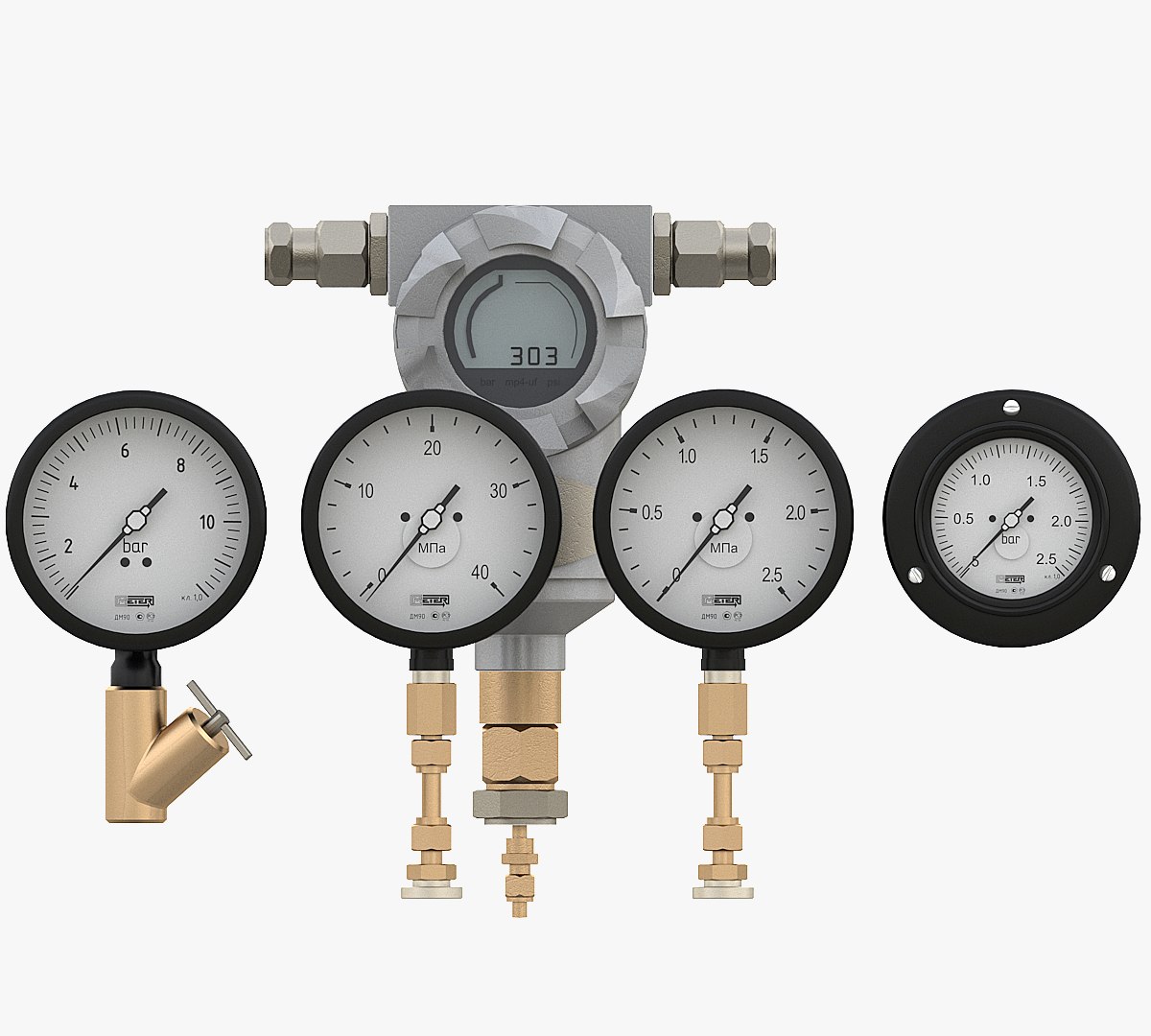 3D Manometer Meter Model - TurboSquid 1202538