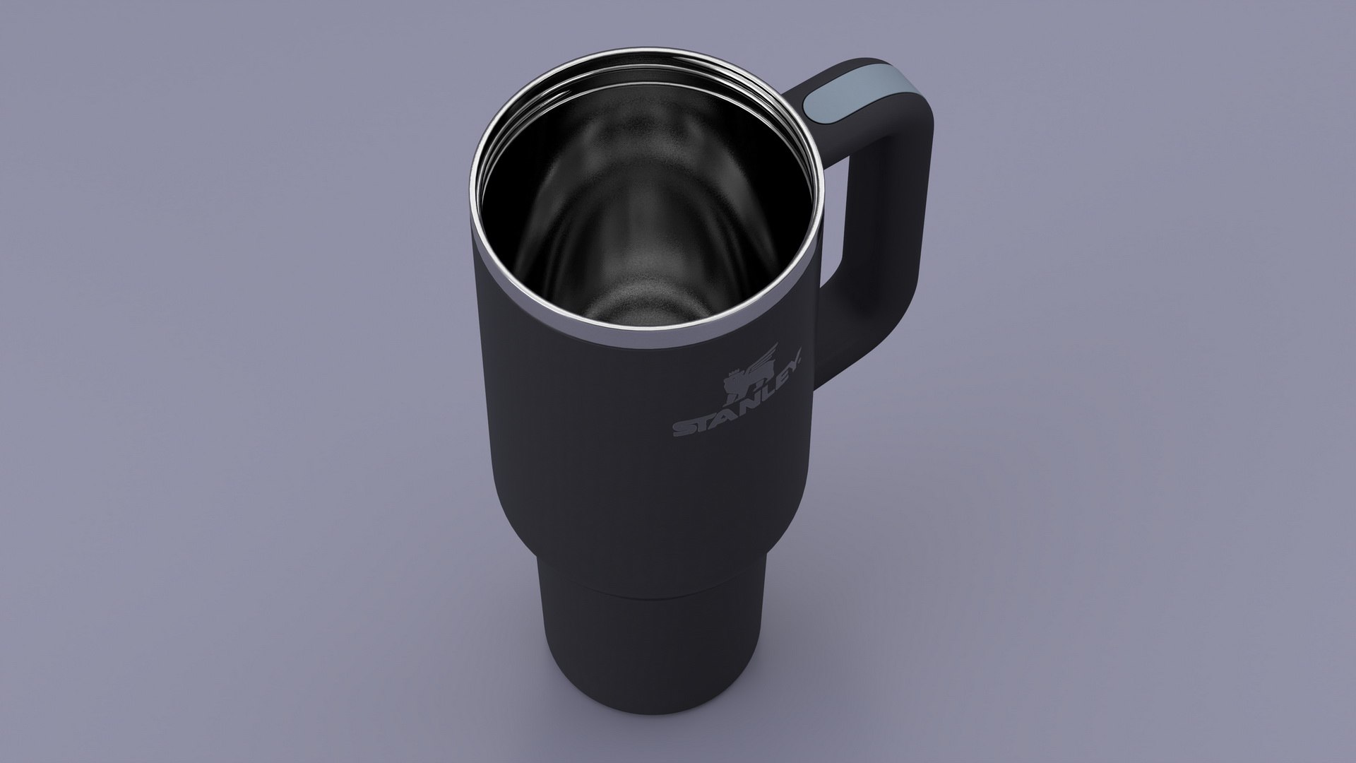 Stanley Insulated Travel Mug Black Open 3D Model - TurboSquid 2231259