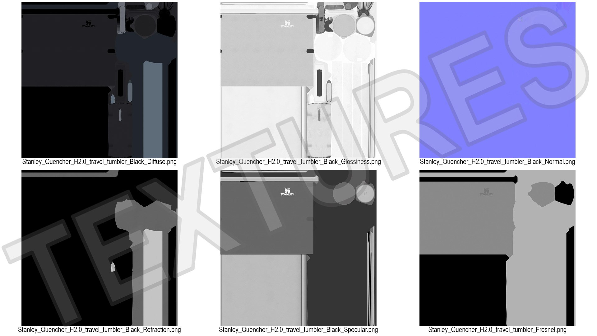 Stanley Insulated Travel Mug Black Open 3D Model - TurboSquid 2231259