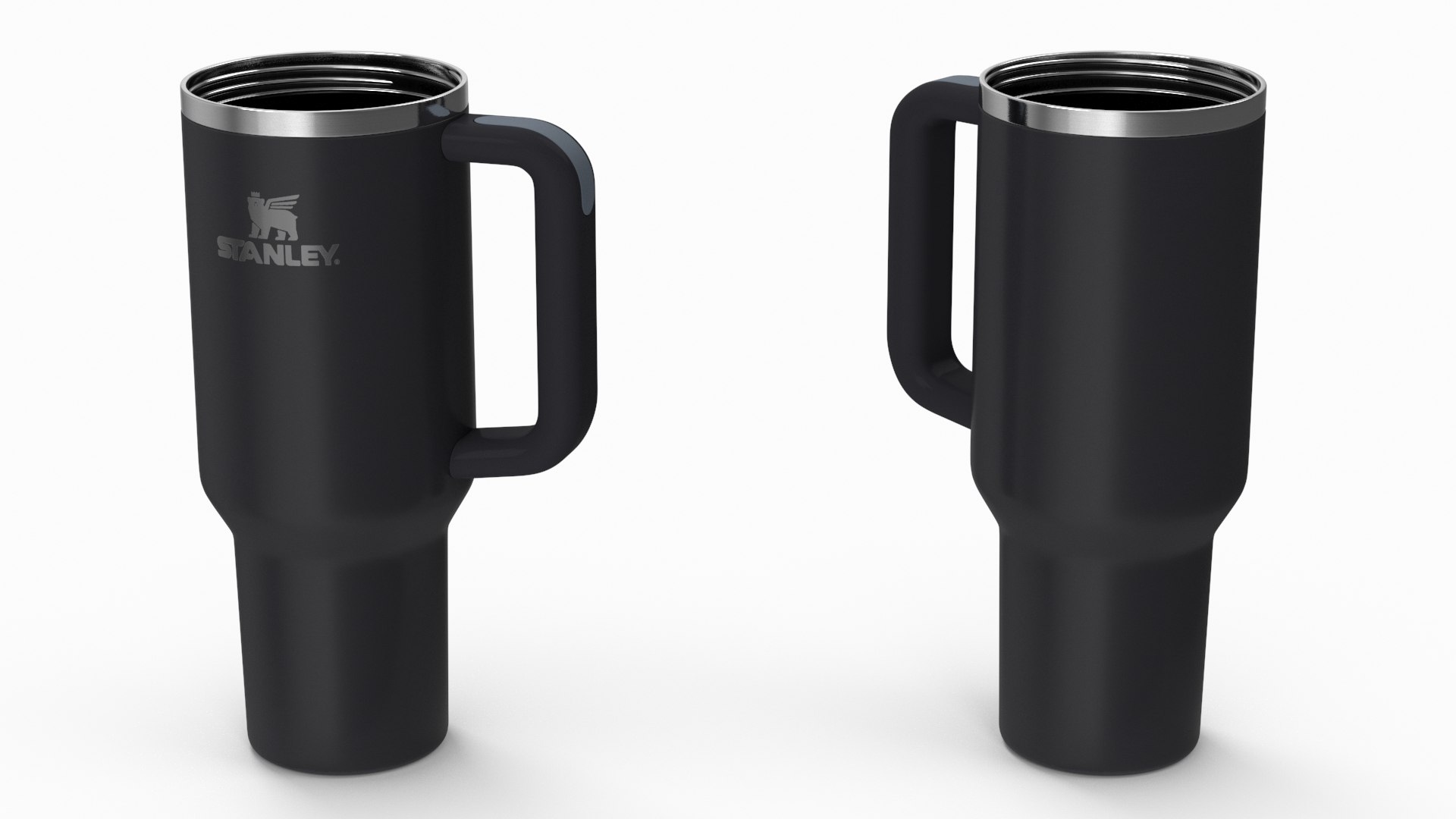 Stanley Insulated Travel Mug Black Open 3D Model - TurboSquid 2231259