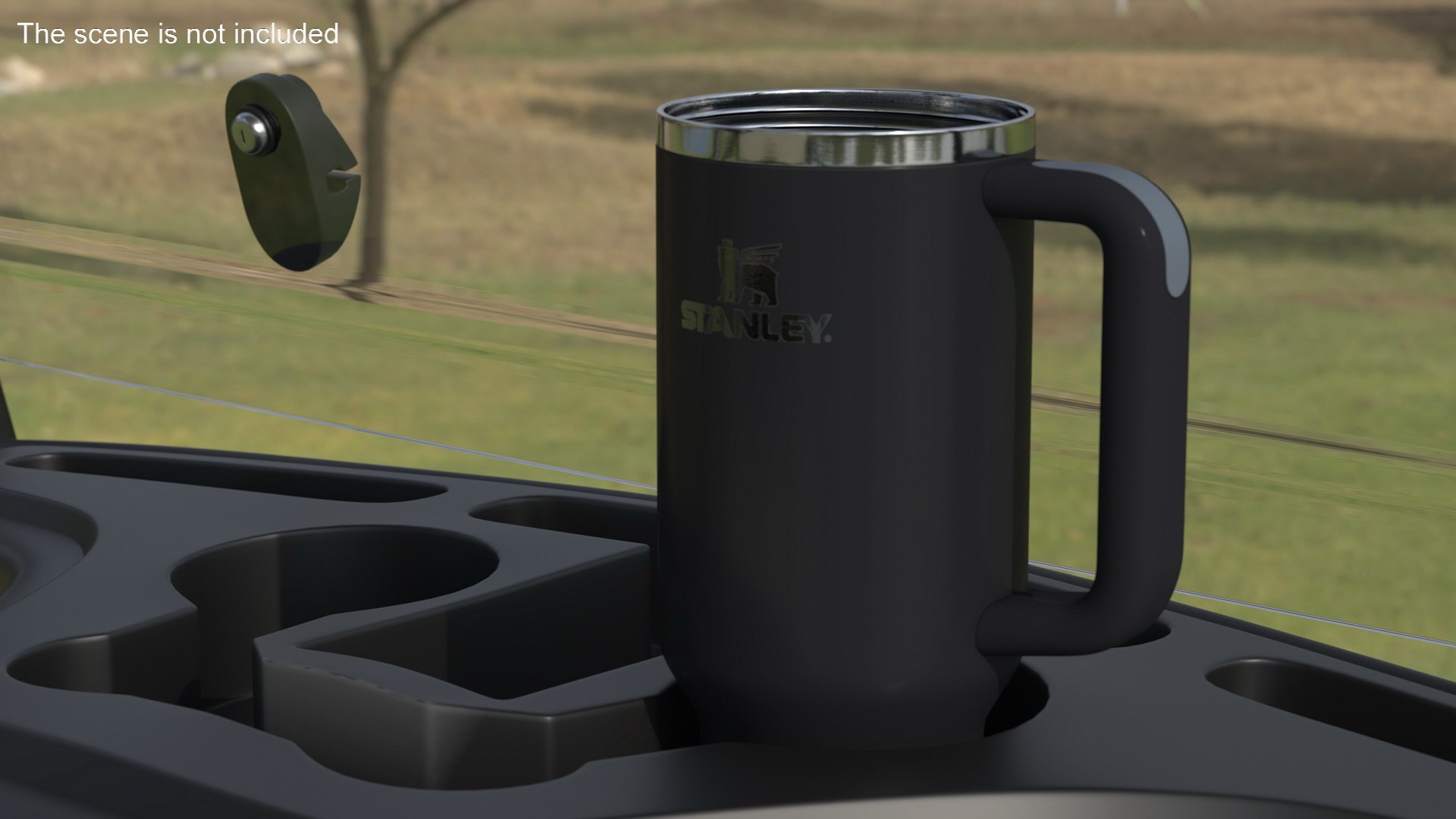 Stanley Insulated Travel Mug Black Open 3D Model - TurboSquid 2231259