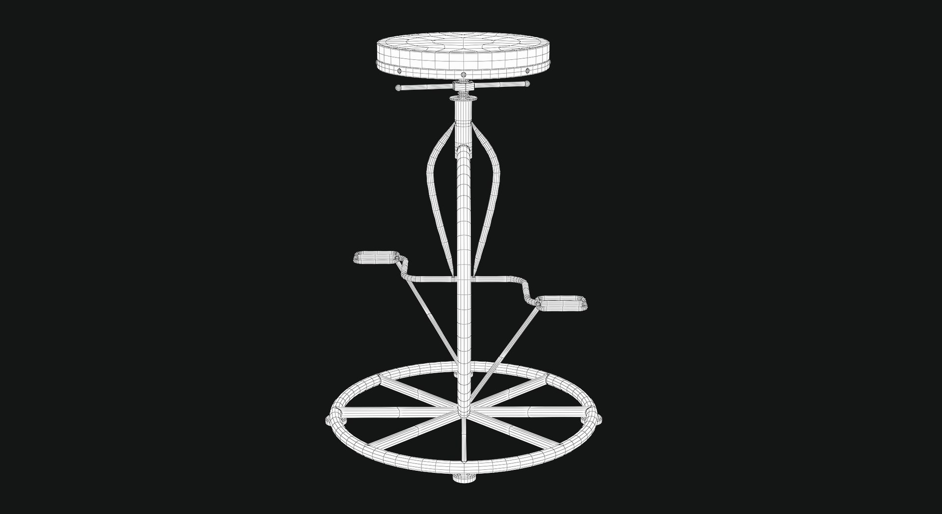 3D Bicycle Wheel Bar Stool Model - TurboSquid 1326487