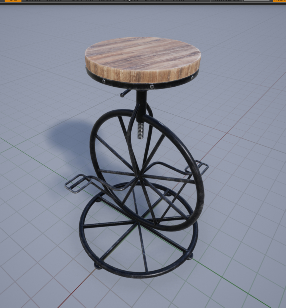 3D bicycle wheel bar stool model - TurboSquid 1326487
