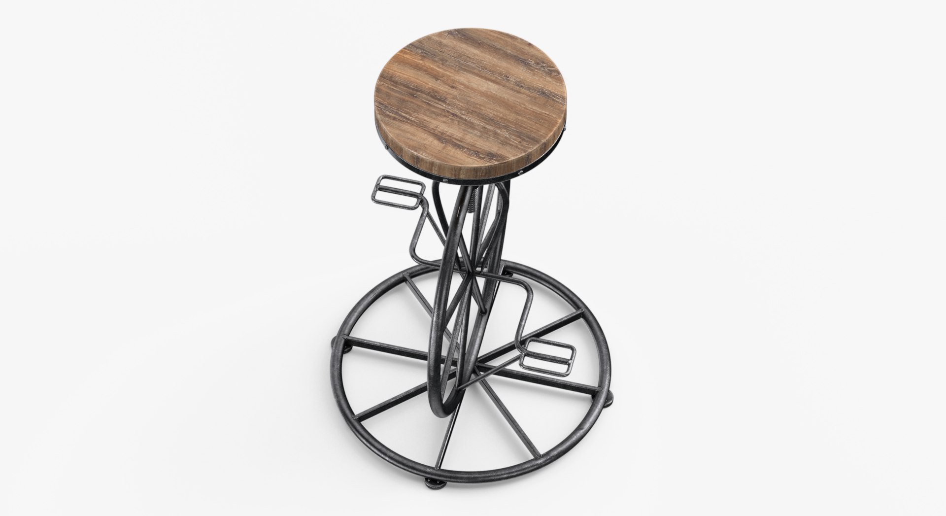 3D Bicycle Wheel Bar Stool Model - TurboSquid 1326487