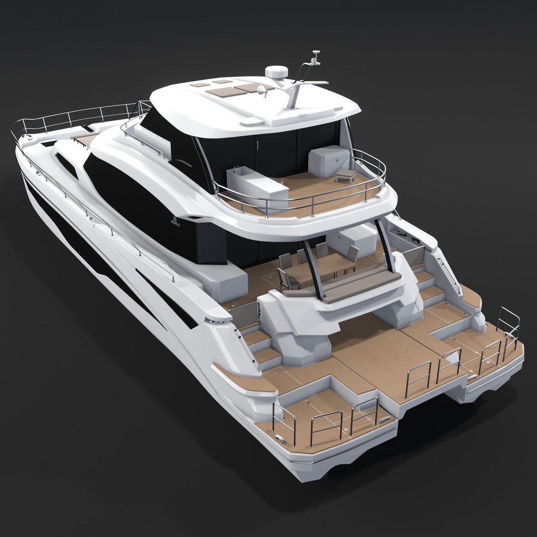 3D Aquila 70 Luxury Power Catamaran 3D model - TurboSquid 2006998