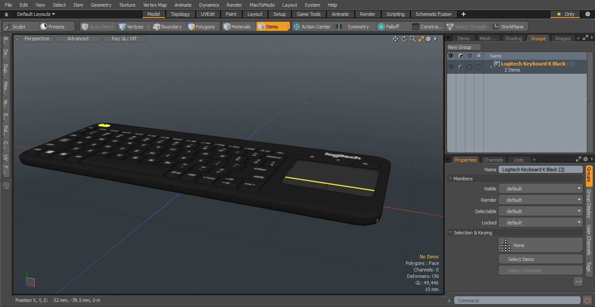 Logitech Keyboard K400 Black 3D Model - TurboSquid 1912229