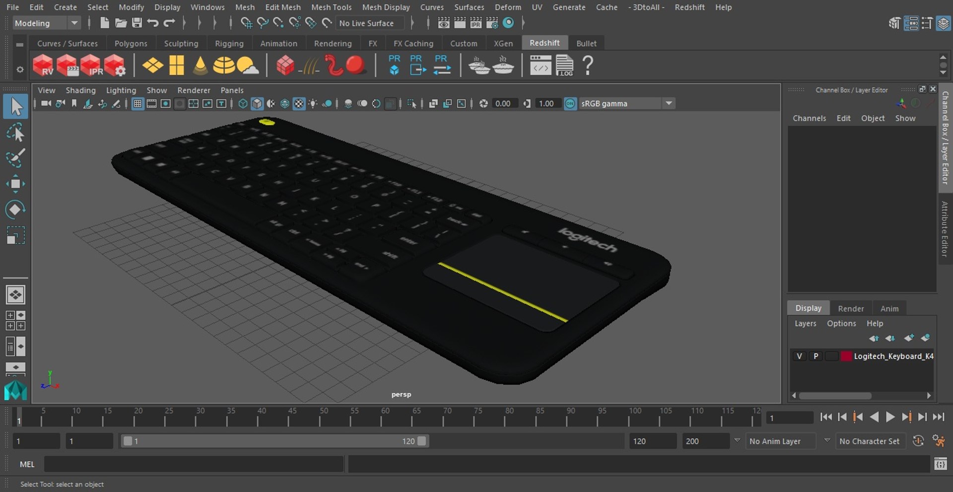 Logitech Keyboard K400 Black 3D Model - TurboSquid 1912229