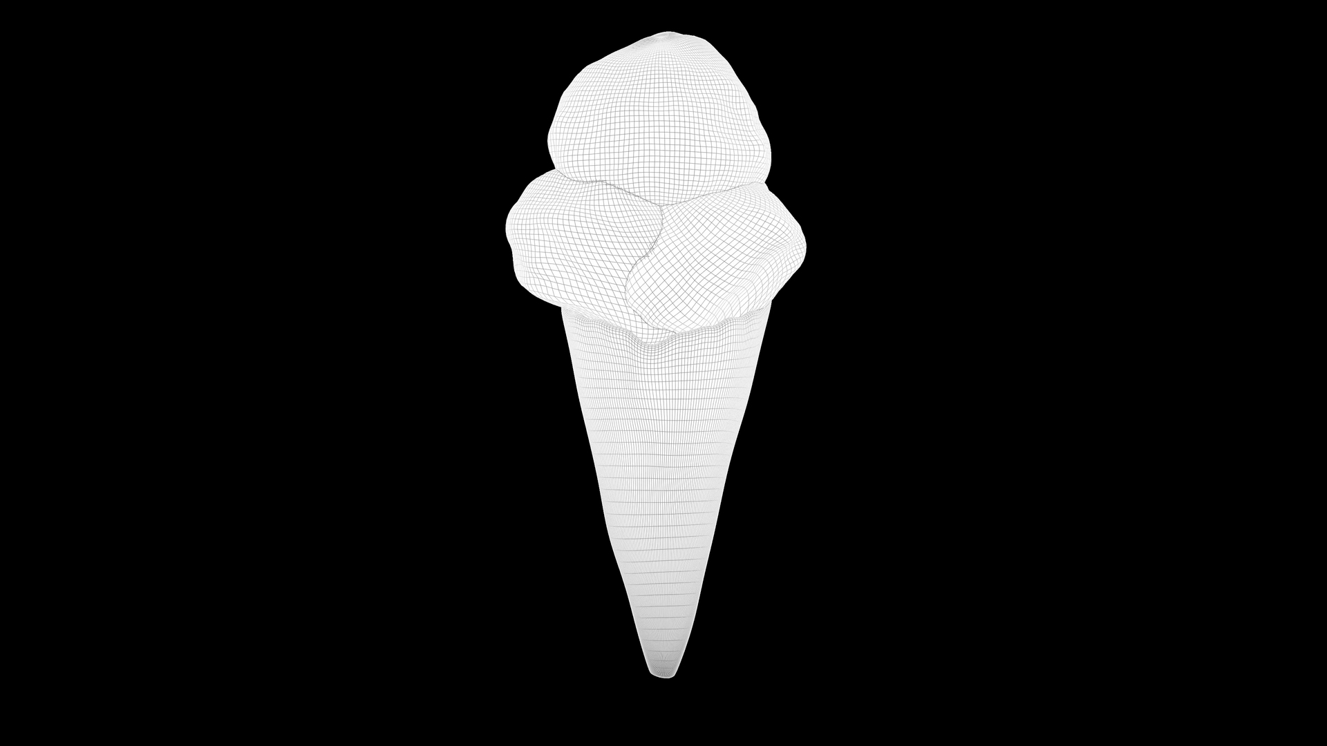 Melting Ice Cream Cone With Chocolate Melon And Strawberry Flavor 3D ...