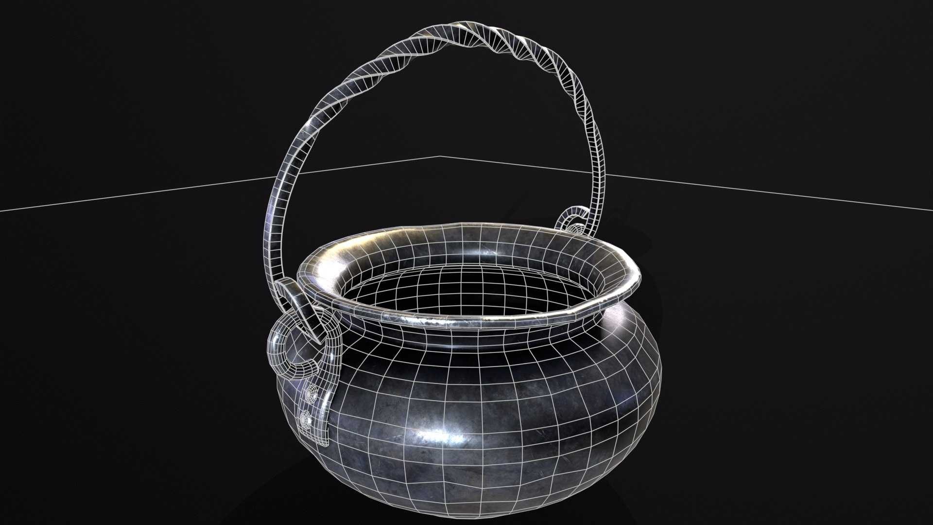 3D Medieval Iron Cauldron - TurboSquid 2198350
