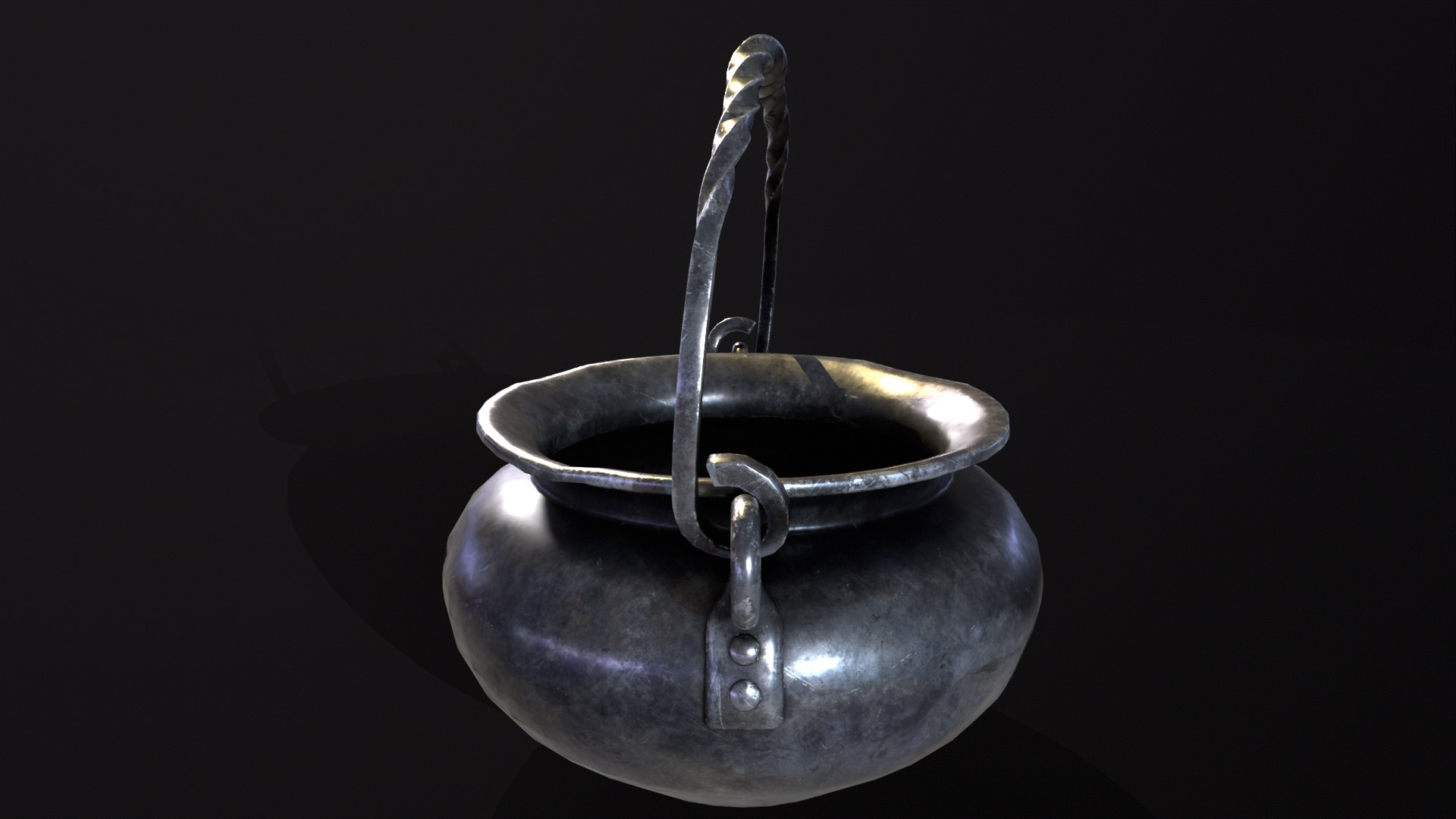 3D Medieval Iron Cauldron - TurboSquid 2198350