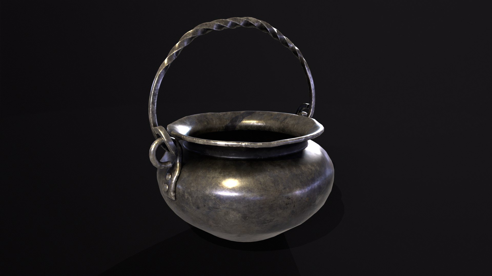 3D Medieval Iron Cauldron - TurboSquid 2198350