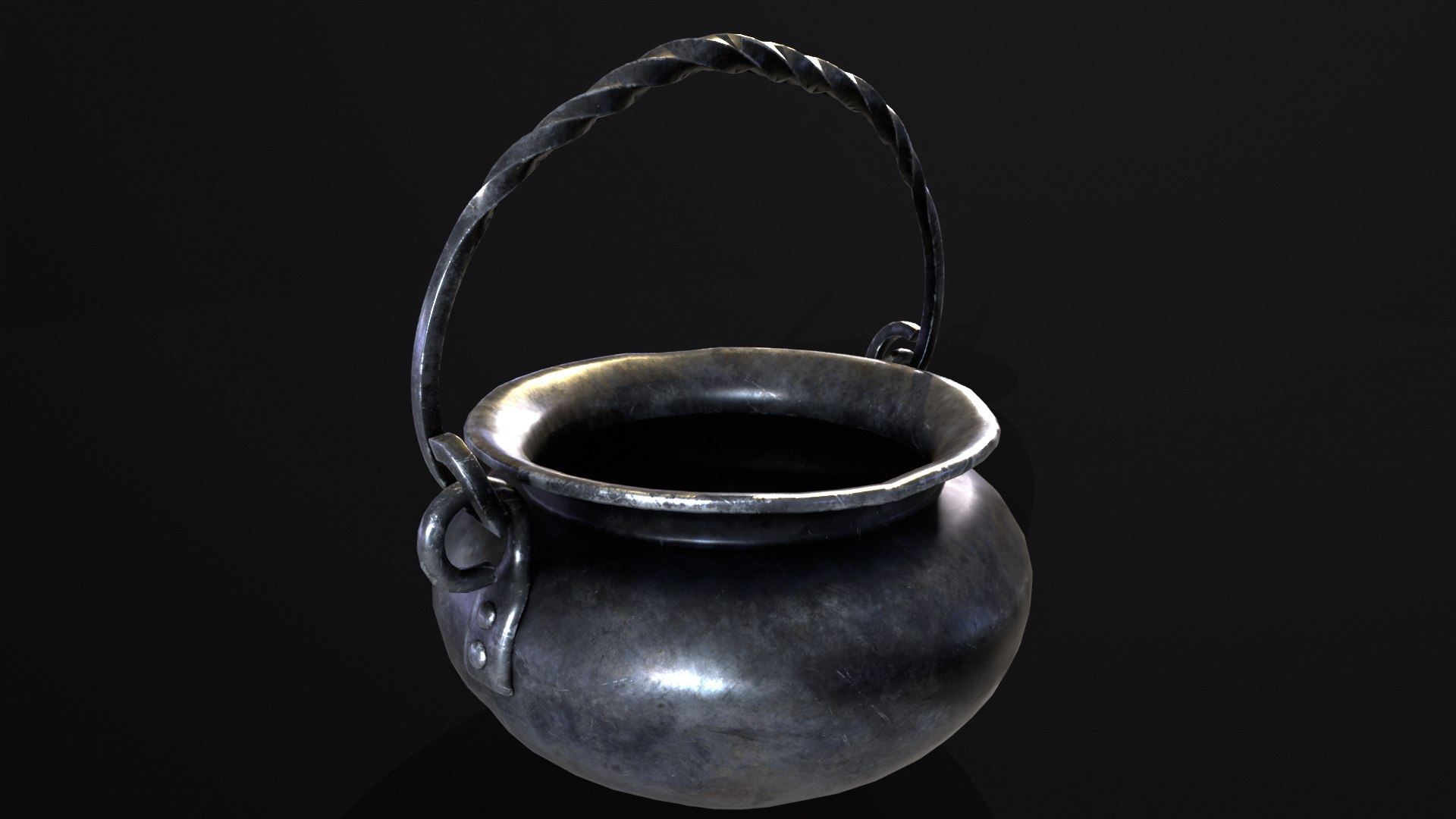 3D Medieval Iron Cauldron - TurboSquid 2198350