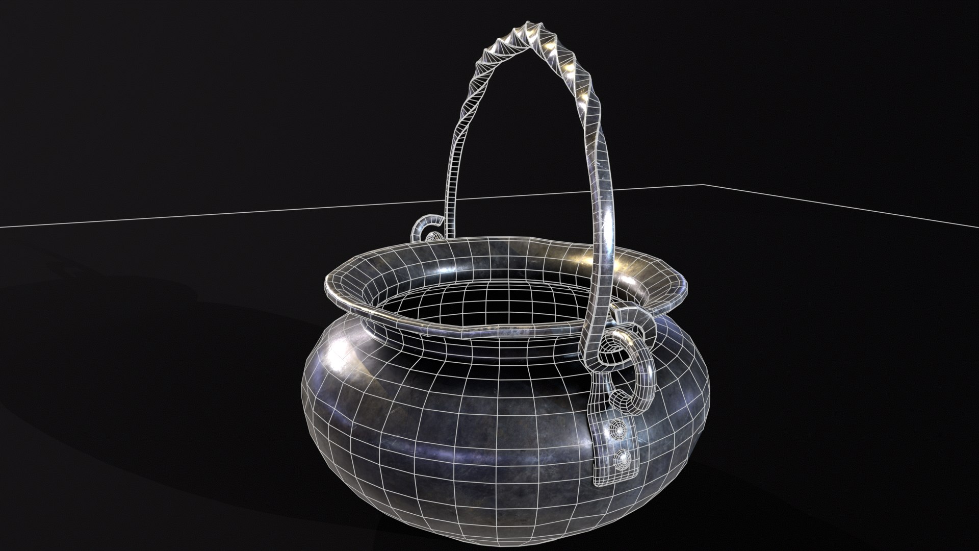 3D Medieval Iron Cauldron - TurboSquid 2198350