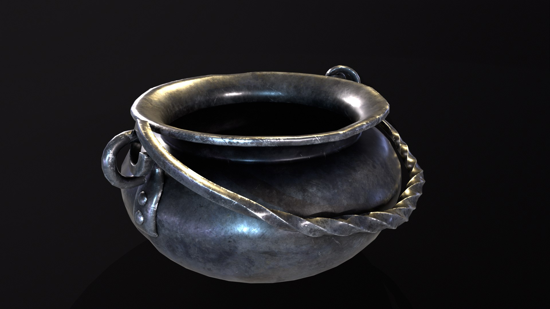 3D Medieval Iron Cauldron - TurboSquid 2198350