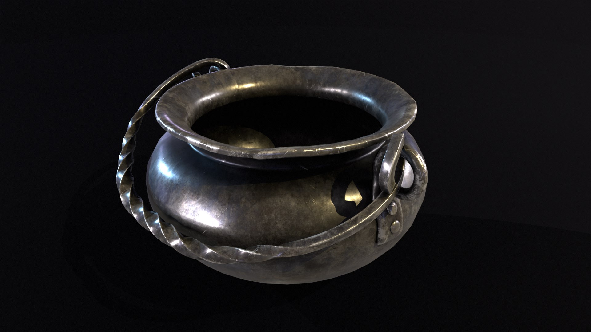 3D Medieval Iron Cauldron - TurboSquid 2198350