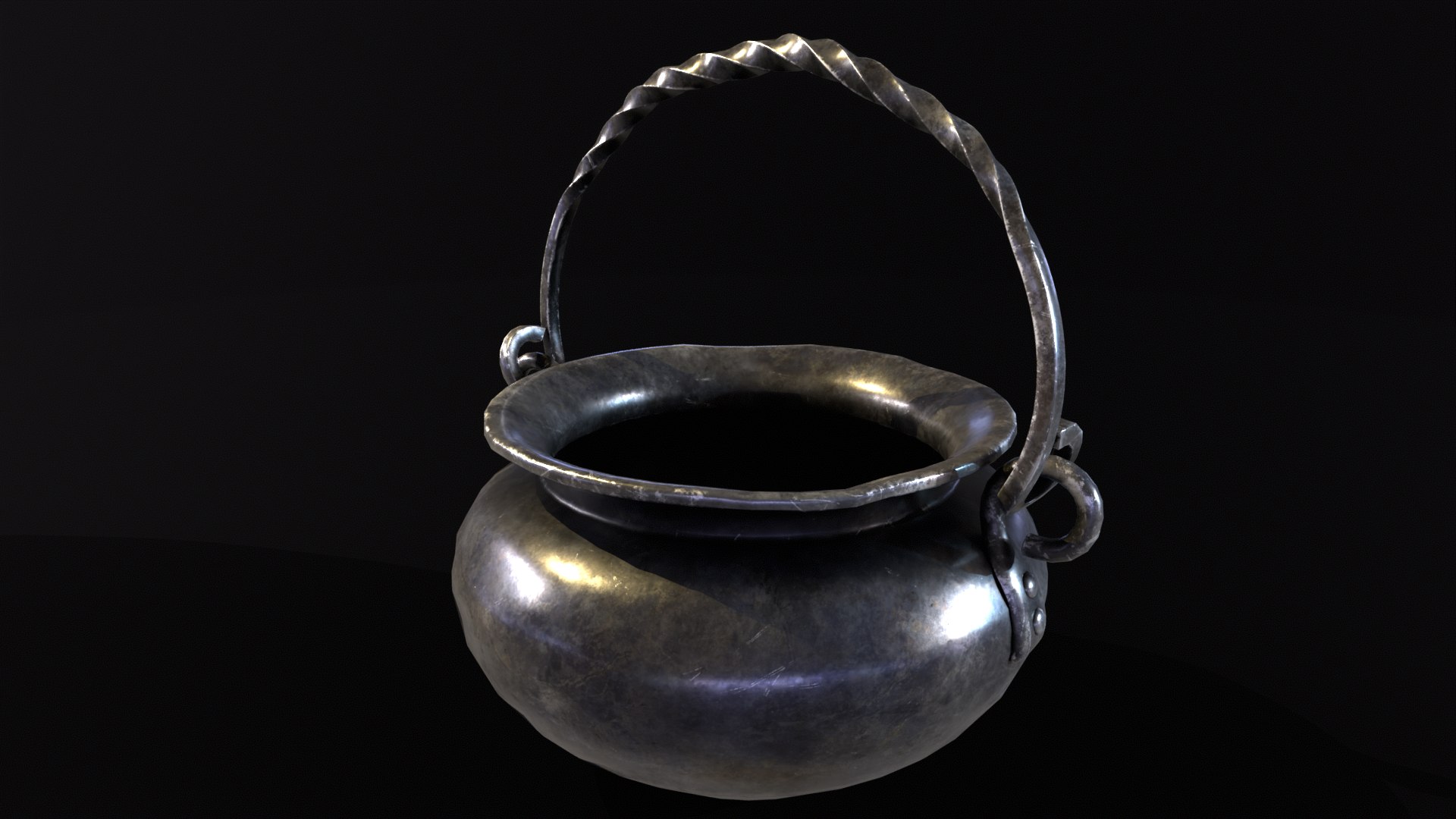 3D Medieval Iron Cauldron - TurboSquid 2198350