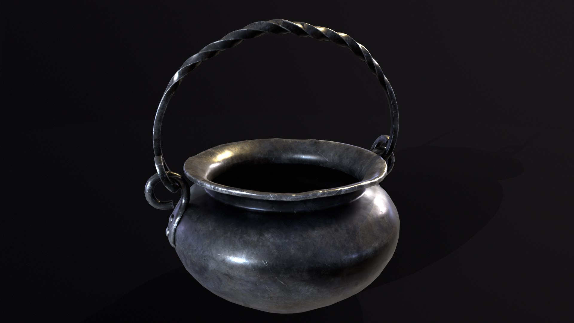 3D Medieval Iron Cauldron - TurboSquid 2198350