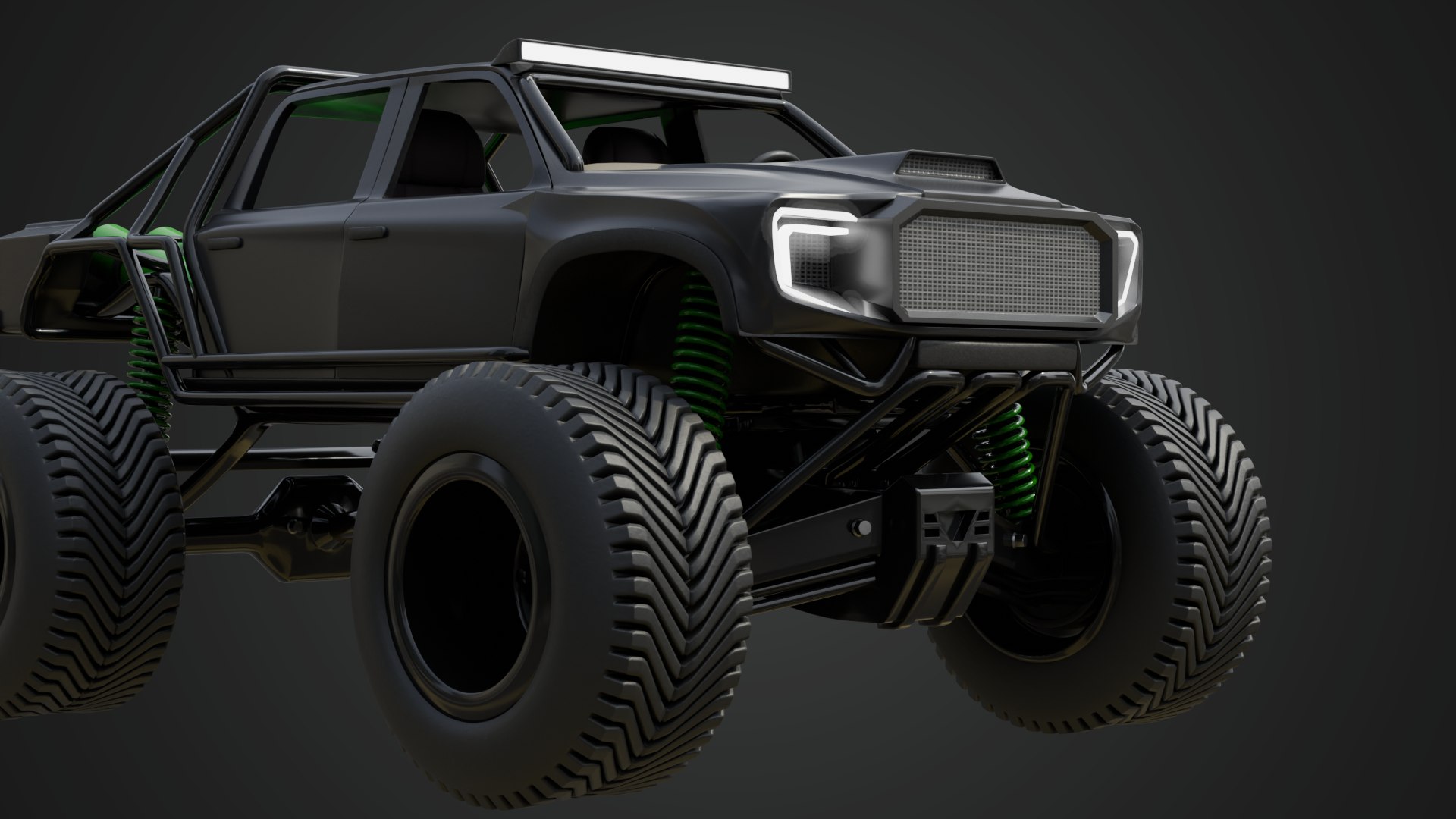 Black Matte Trophy Truck Model - TurboSquid 2290083