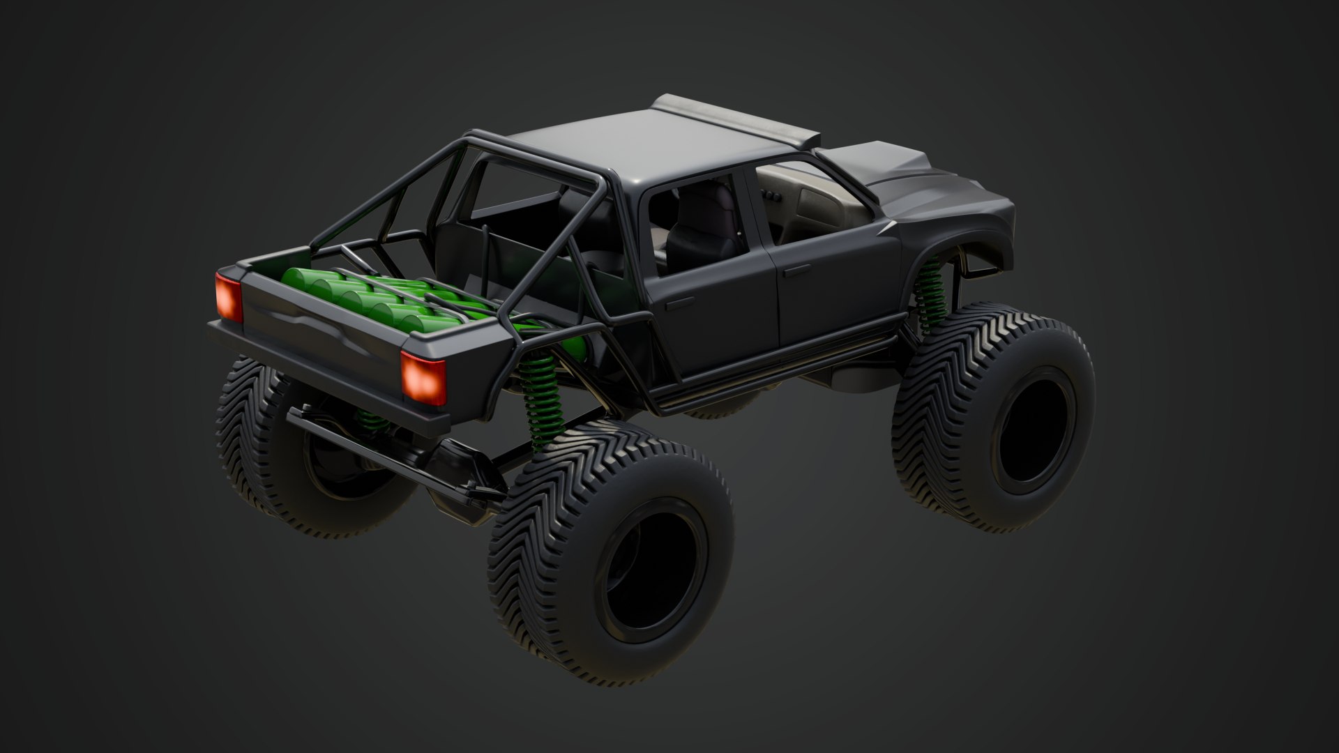 Black Matte Trophy Truck Model - TurboSquid 2290083