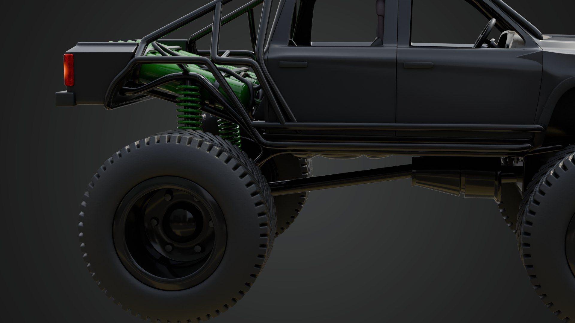 Black Matte Trophy Truck Model - TurboSquid 2290083