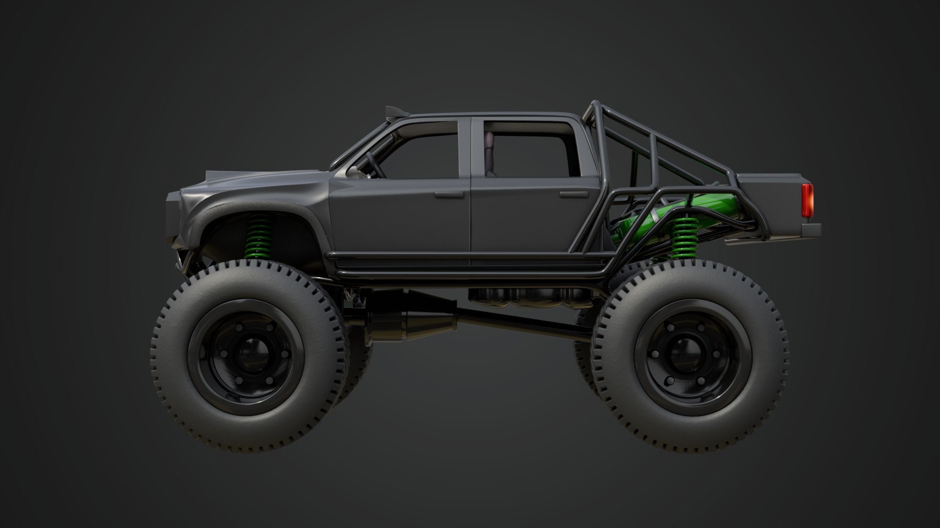 Black Matte Trophy Truck Model - TurboSquid 2290083