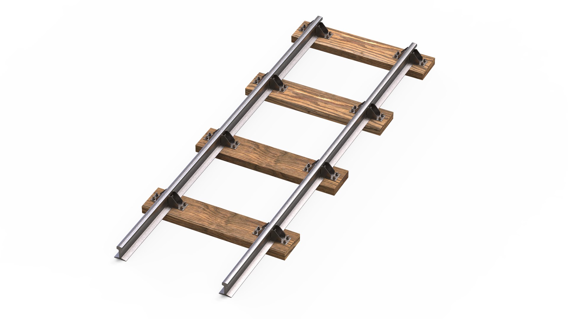 Train Tracks Model - TurboSquid 1515552