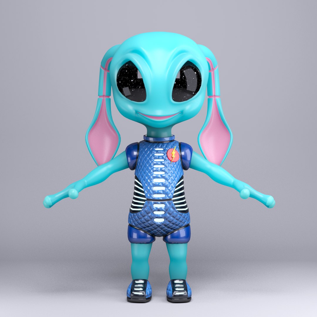 3d Max Alien Cartoon