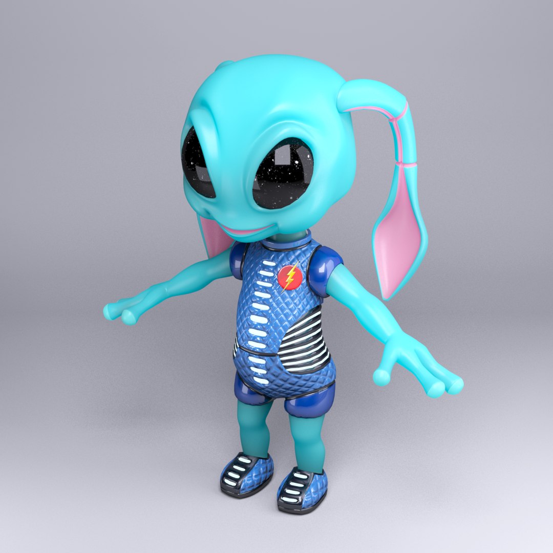 3d Max Alien Cartoon